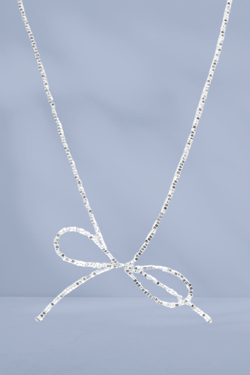Antler Bow Necklace Silver Antler – Boxhill