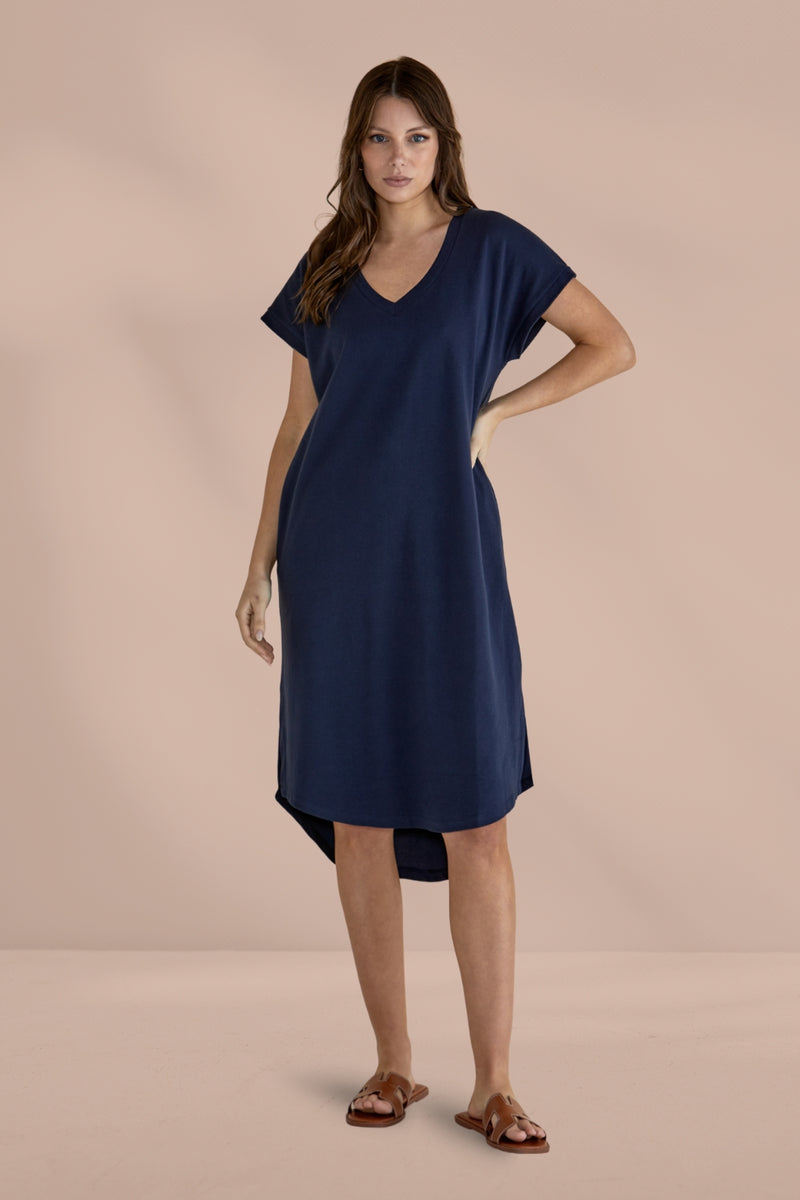 Betty Basics Jolene T-Shirt Dress Navy Betty Basics – Boxhill