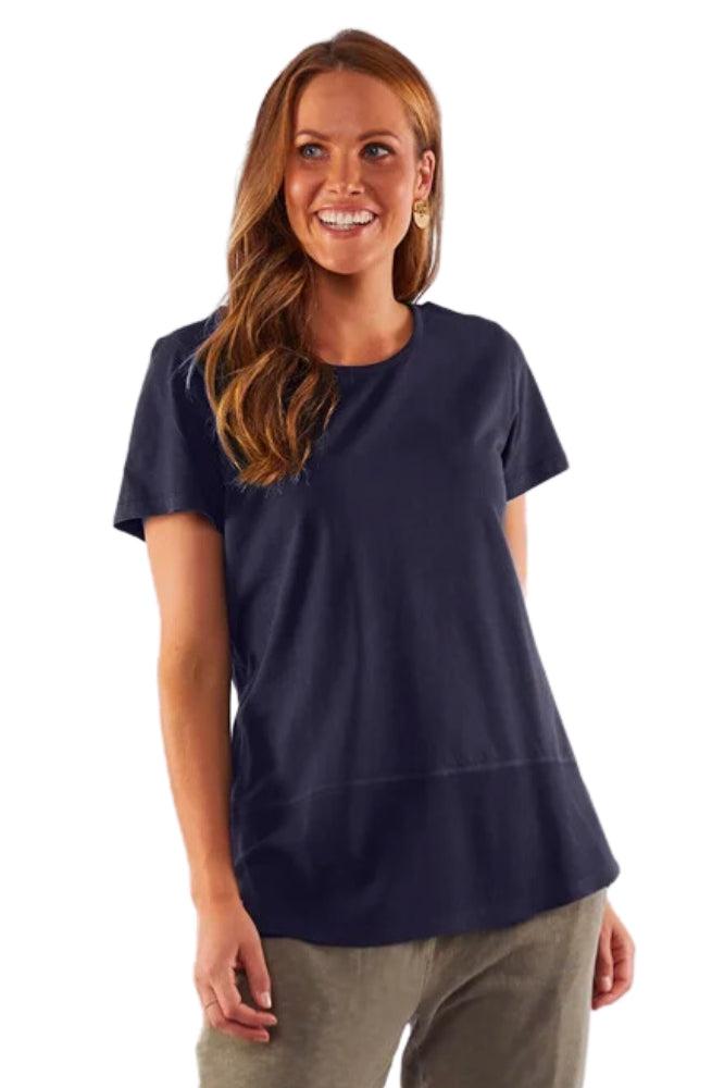 Elm Rib Short Sleeve Tee Navy – BoxHill